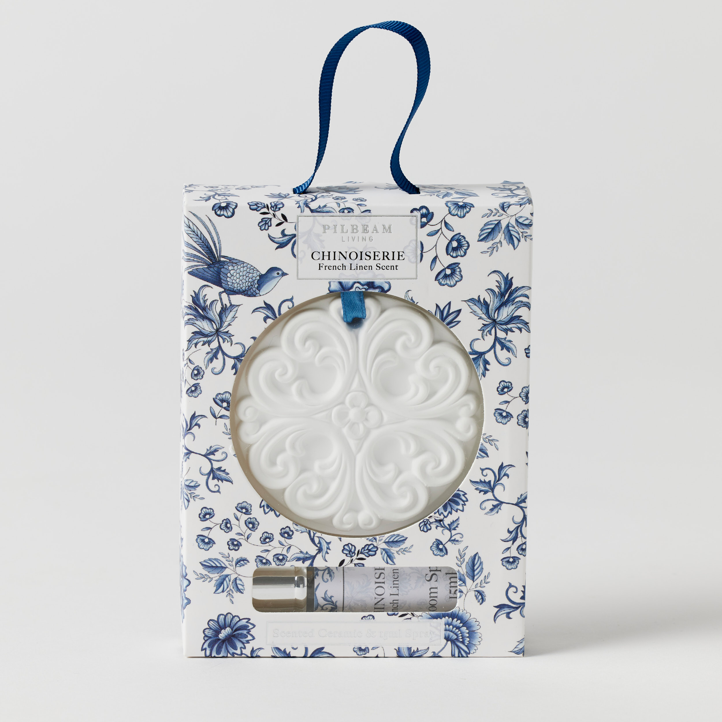 Chinoiserie Scented Ceramic Disc - French Linen - Pilbeam Living