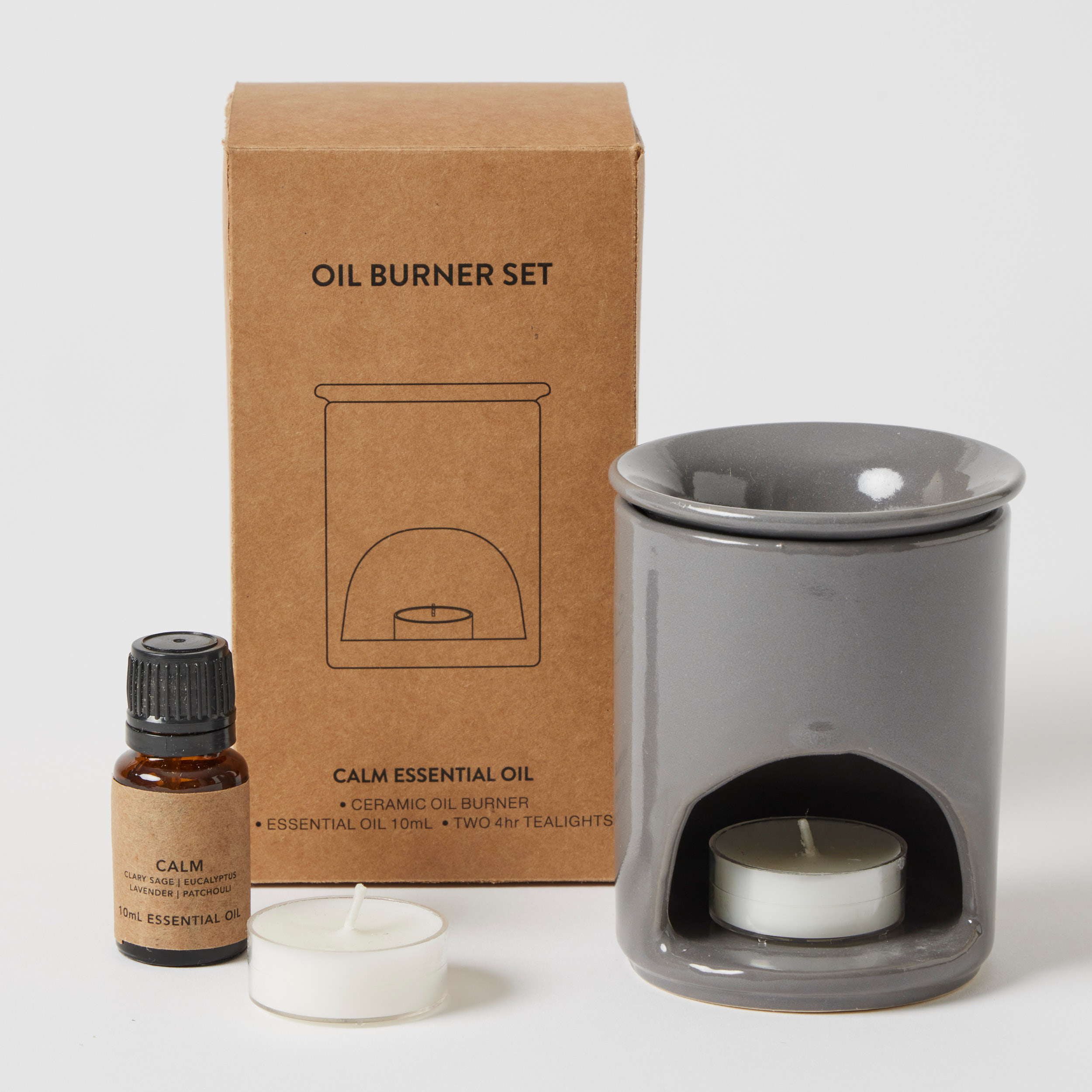 Ritual Oil Burner Gift Set - Grey - Pilbeam Living