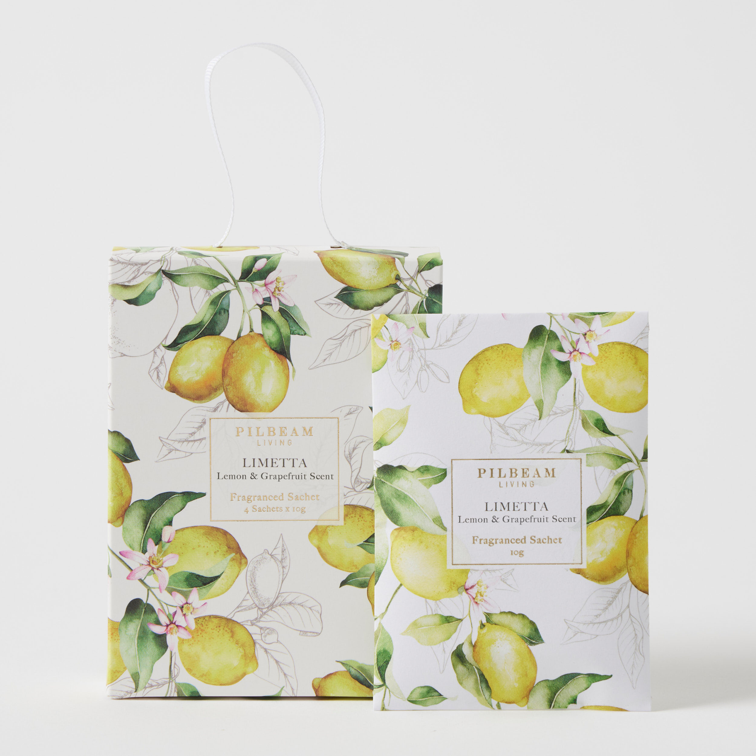 Limetta Scented Mini Sachets Set of 4 - Lemon & Grapefruit - Pilbeam Living