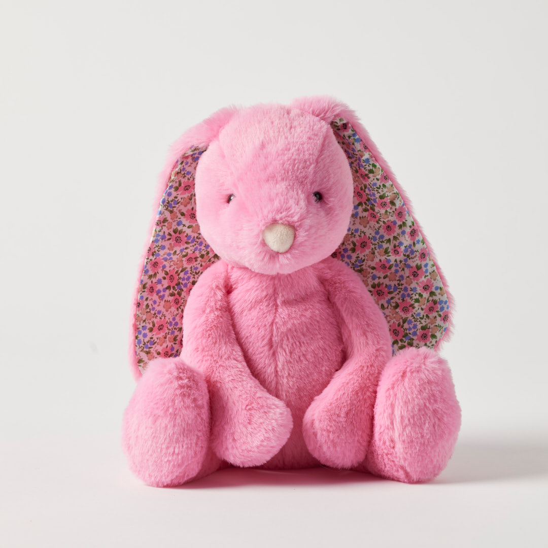 Jiggle & Giggle Floral Sherbet Pink Bunny Medium - Pilbeam Living