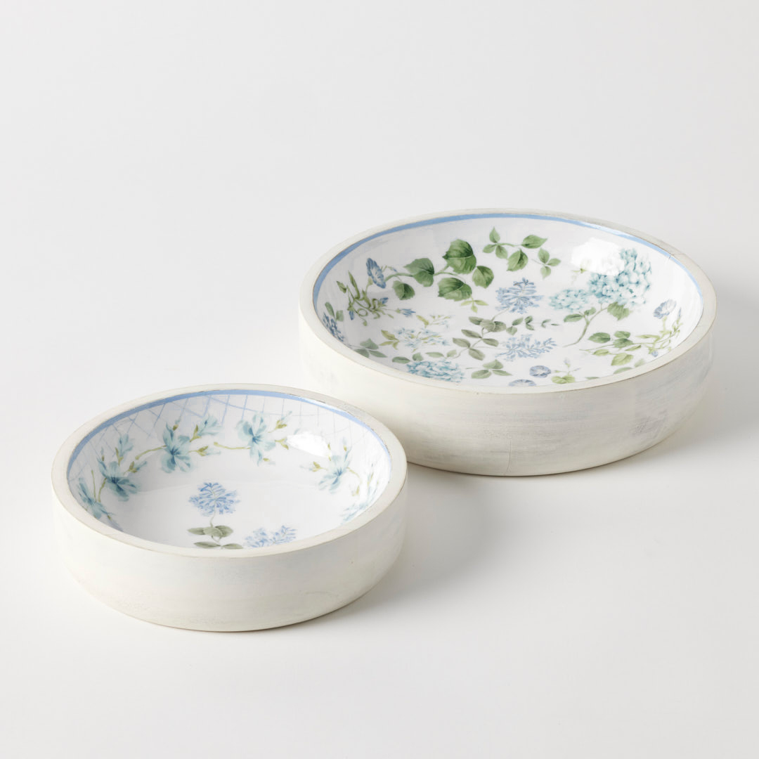 Heritage Bloom Shallow Bowl Set of 2 - Pilbeam Living